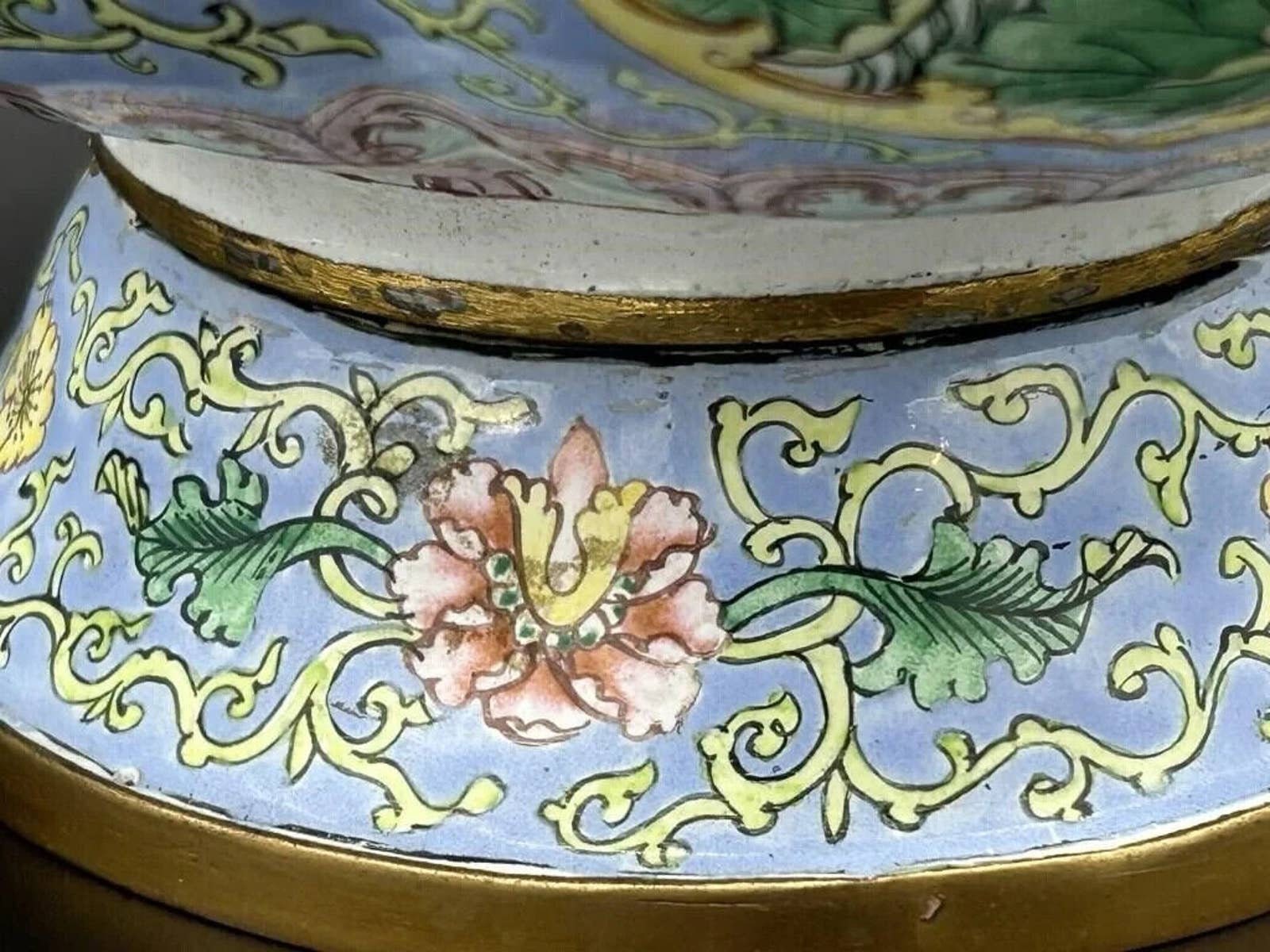 Antique Chinese Cloisonne Vase 14-inch Tall Light Blue Floral - Etsy