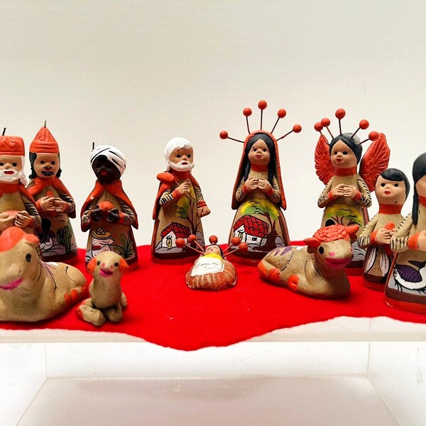 Pottery Nativity Set - Etsy