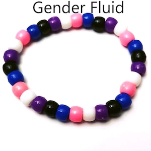 Gender Fluid Pride Bracelet - Custom Pronouns - Etsy