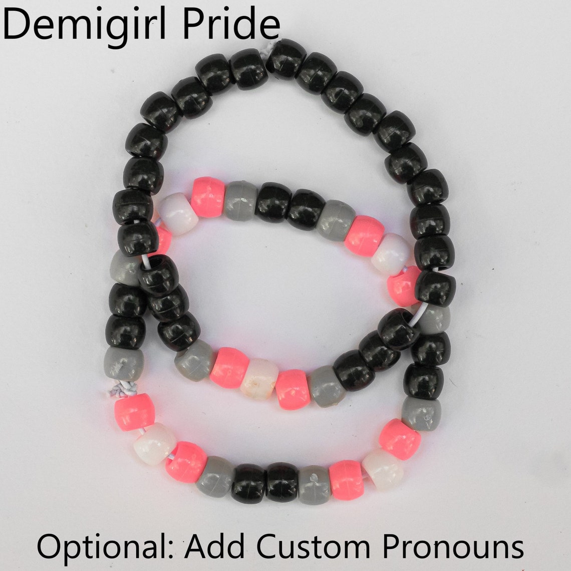 Demigirl Pride Bracelet - Optional Custom Pronouns - Etsy