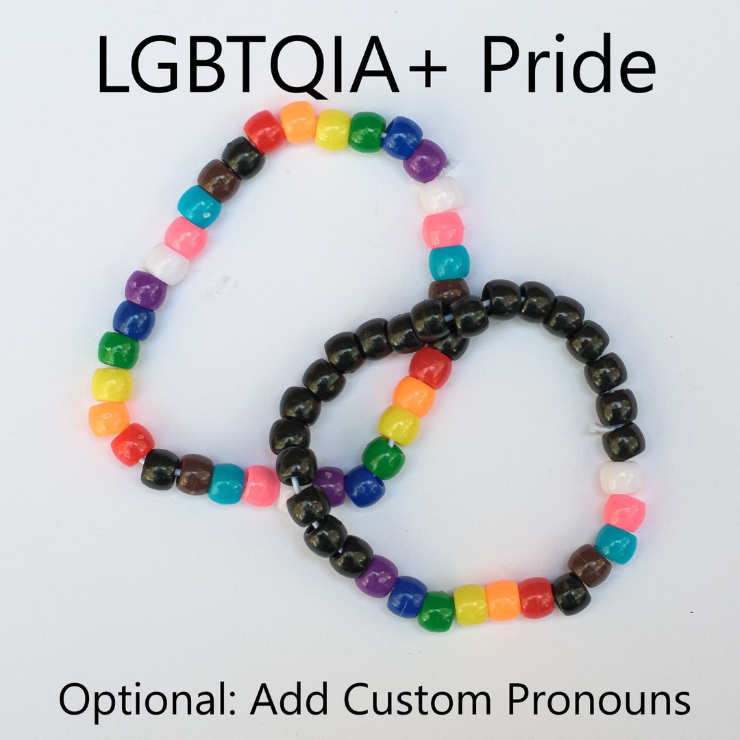 LGBTQIA Pride Bracelet Optional Custom Pronouns - Etsy