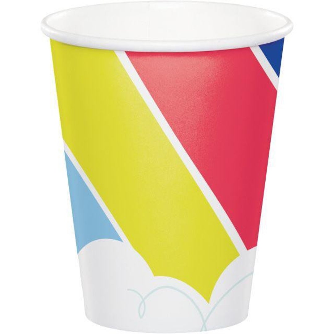 Rainbow Party Cups 9 Oz, Set of 8, Rainbow Decor, Rainbow Birthday ...