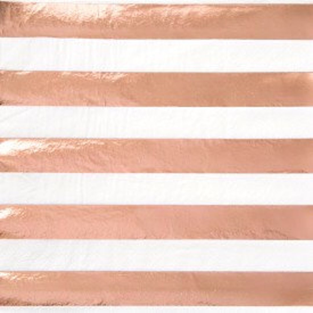 Rose Gold Stripe Square 6.5 " Luncheon Napkins , Set of 16 Napkins - Etsy