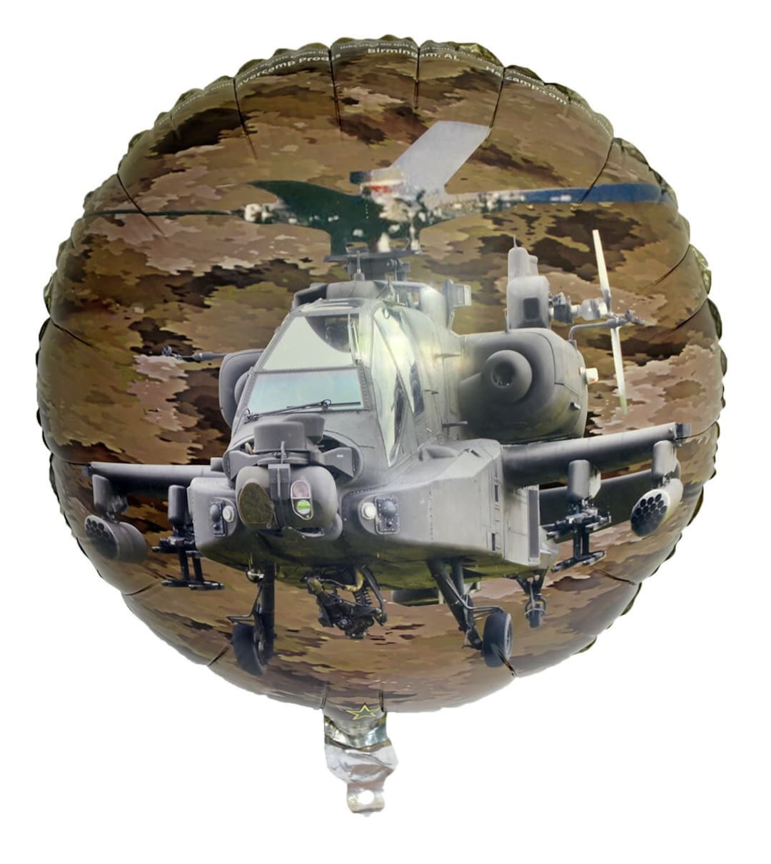 American Heroes Apache Helicopter/fighter Jet 18” Balloon,military ...