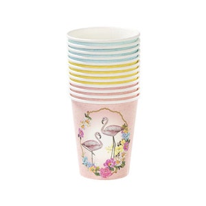 CLOSEOUT!! 50% OFF Flamingo Pastel Cups, Flamingo Birthday, Set of 12 ...
