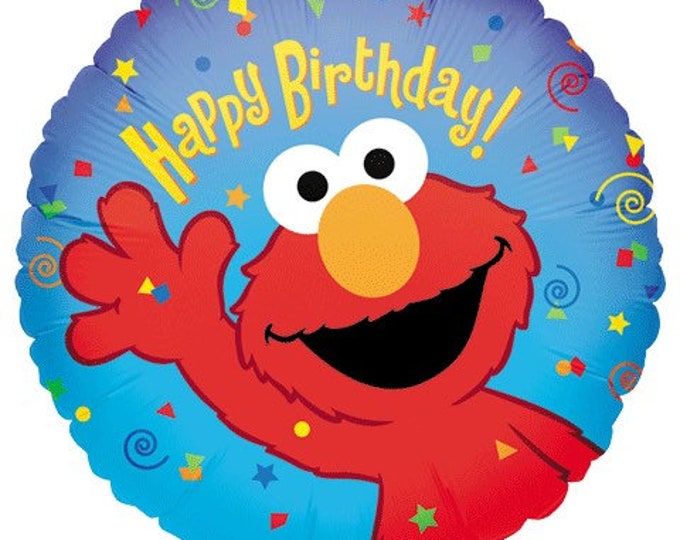 Elmo Happy Birthday 18” Balloon, Elmo Birthday Party - Etsy