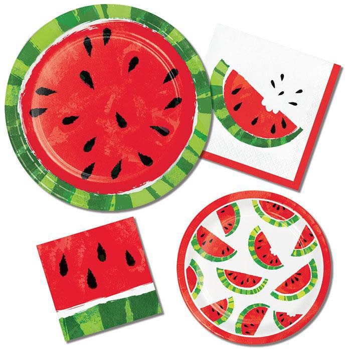 Juicy Watermelon 9” Paper Plate, Set of 8, Fruit Party, Summer Birthday ...