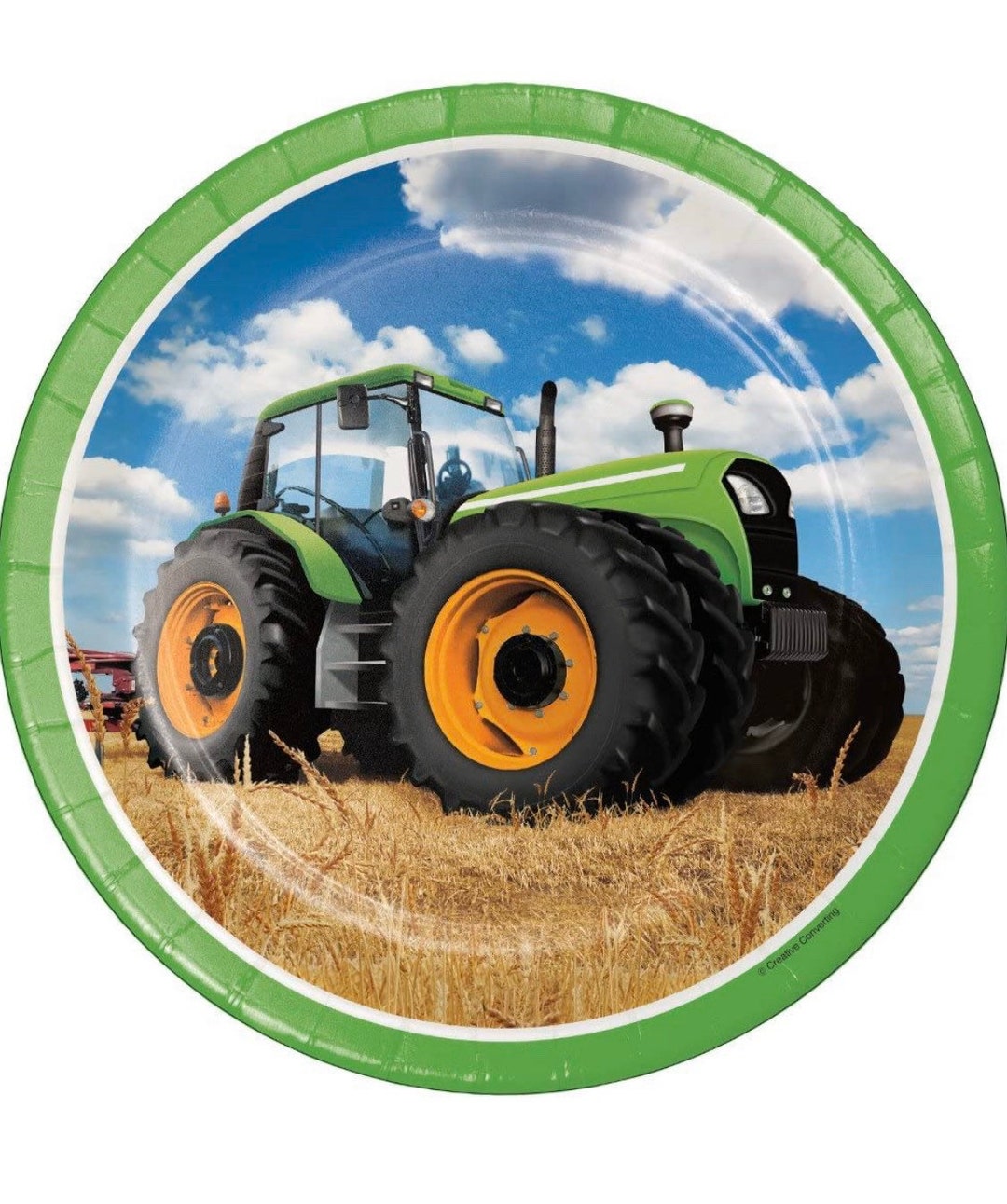 Tractor Time Round Paper Plates (8 Count), 8.75”, Tractor Time Theme ...