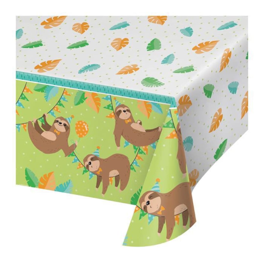 Sloth Party Plastic Tablecover, 54” X 102”, Sloth Birthday - Etsy