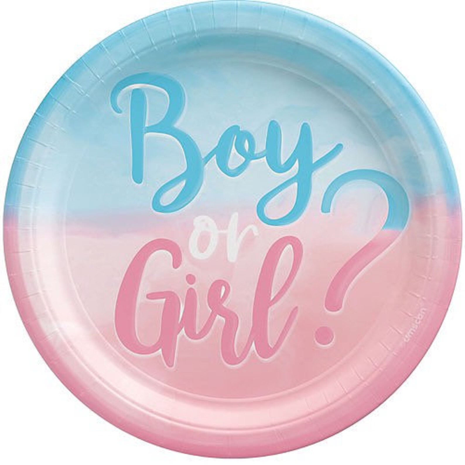 Boy or Girl Gender Reveal Paper Dinner Plates 10.5in 8ct - Etsy