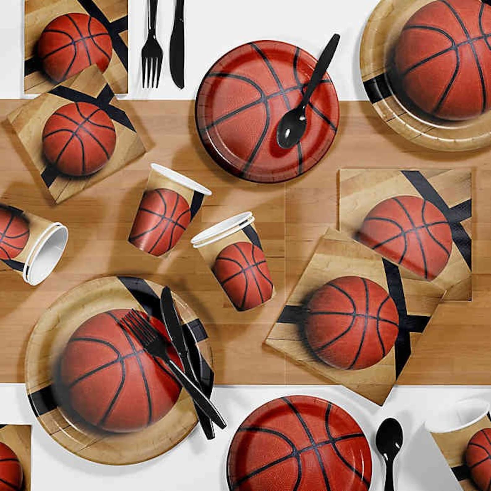 Sports Fanatic Basketball Dessert Plates Set of 8 Basketball - Etsy