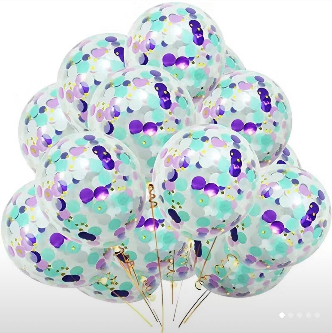 Mermaid Confetti Balloons, Set of 20, Mermaid Party, Mermaid Birthday ...