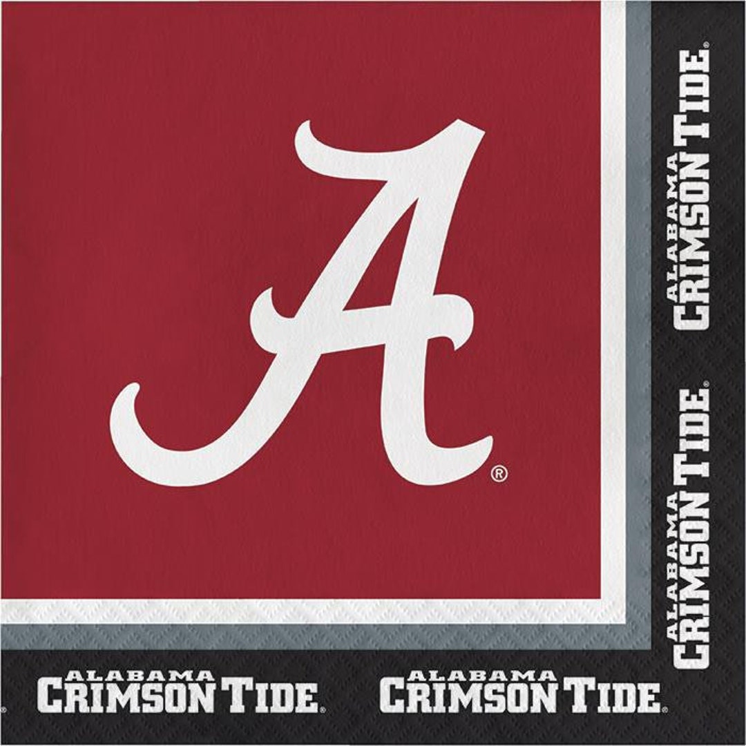 University of Alabama Luncheon Napkin, 20 Count,6.5”x6.5” - Etsy