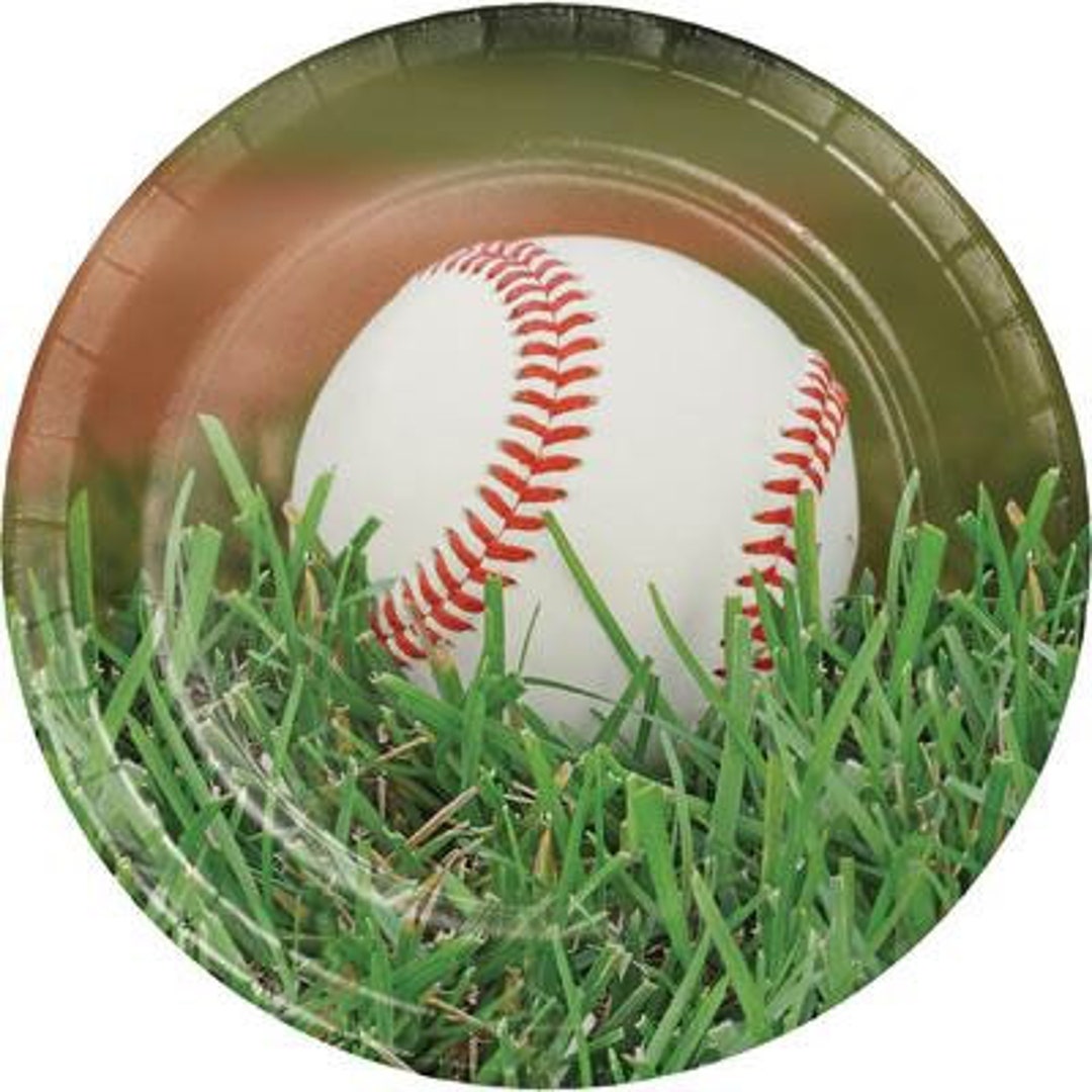Baseball Dinner Plates, Set of 8, Baseball Party, Baseball Themed Party ...