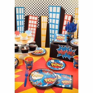 Superhero Party Hanging Decorations, Set of 3, Superhero Themed ...