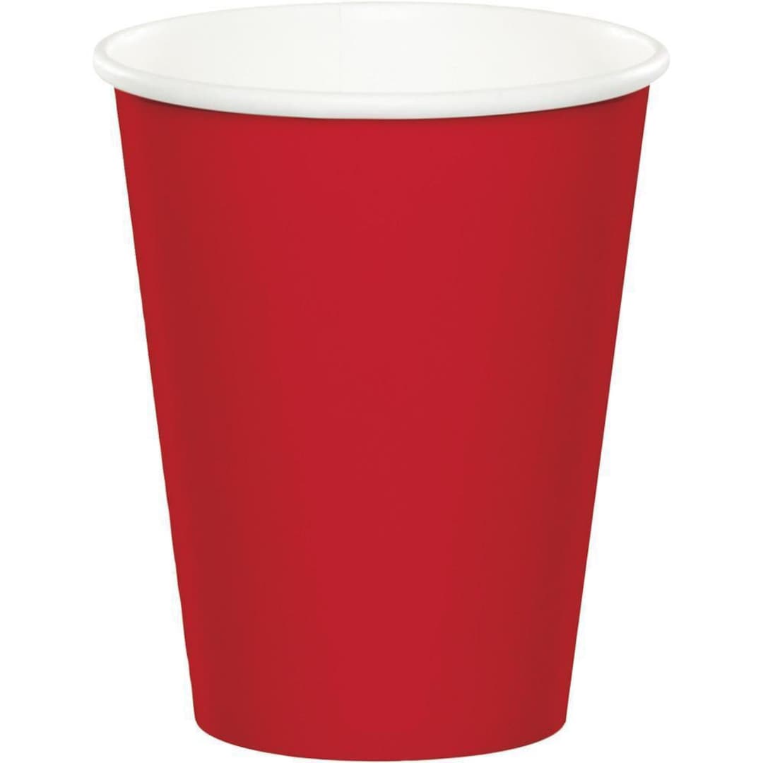 Red Party 9 Oz. Cups, Set of 24, Valentines Cups Birthday Party Cups - Etsy