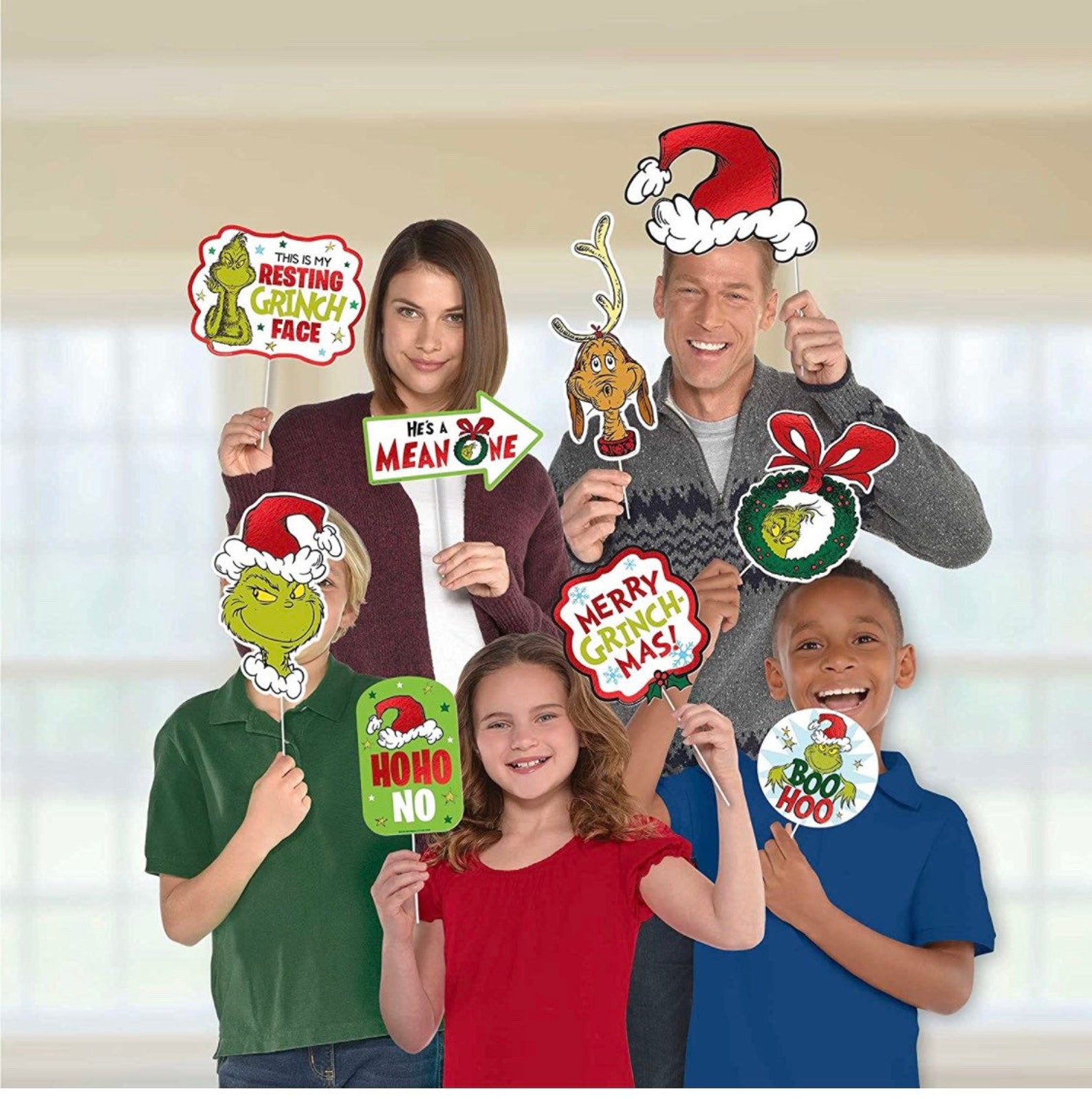 The Grinch Christmas Photo Props Assorted 13 Pcs Dr. Seuss - Etsy