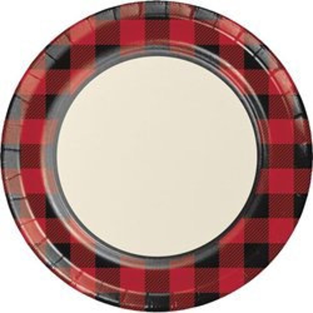 Buffalo Plaid Dinner Plates, Lumberjack Party, Set of 8 Plates - Etsy