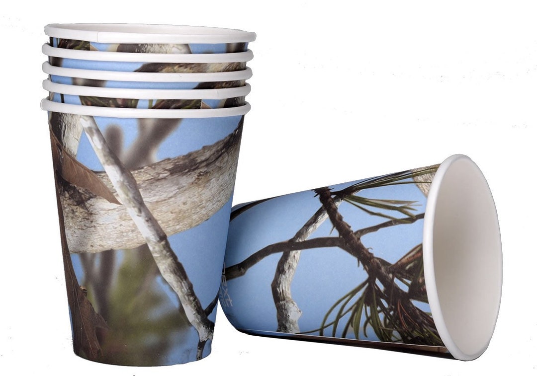 Blue Camo 12 Oz. Paper Cups, Set of 8, Baby Buck Shower, Buck or Doe ...