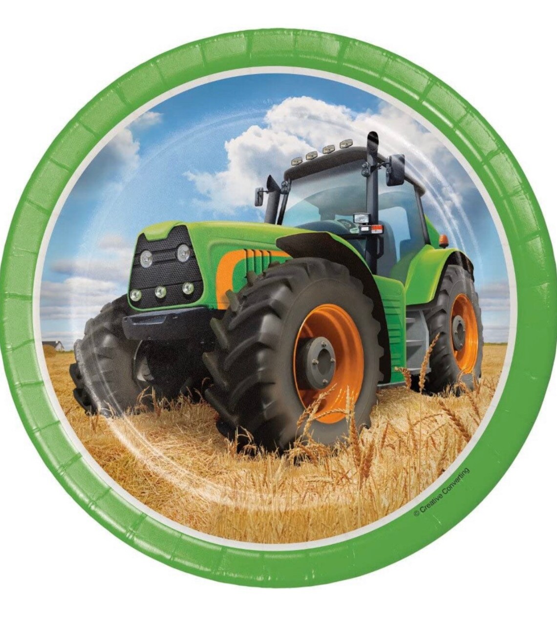 Tractor 7 Inch Paper Dessert Plates Set of 8 Tractor Time | Etsy