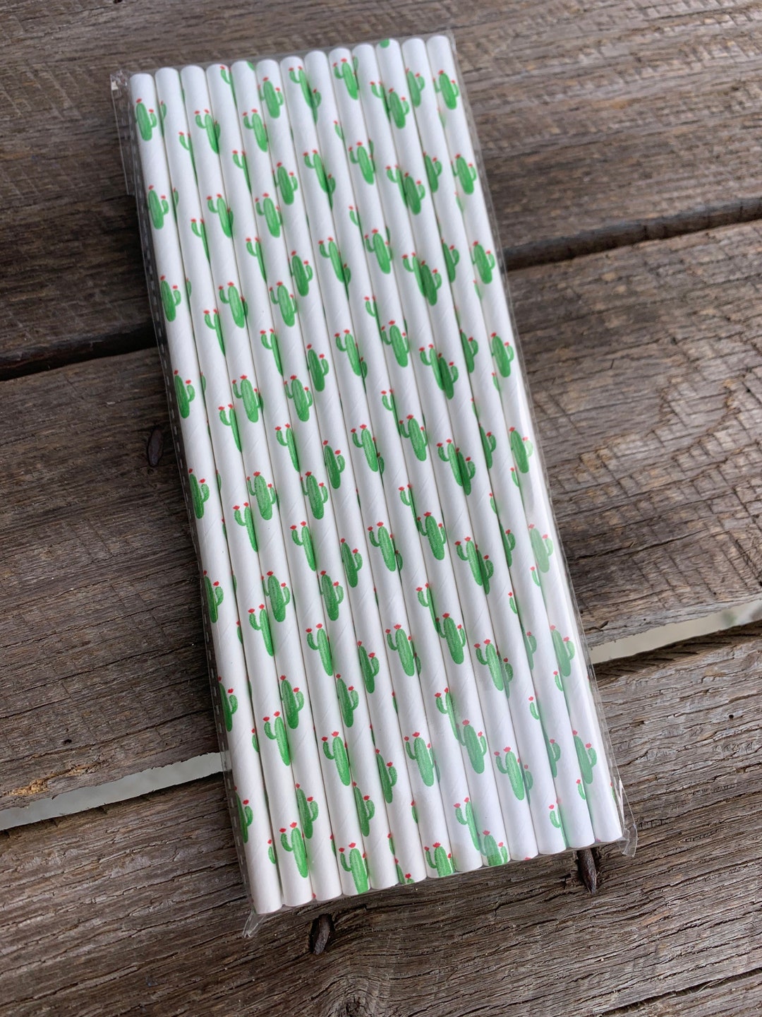 Cactus Paper Straws, Cactus Party, Set of 12 or 25 - Etsy
