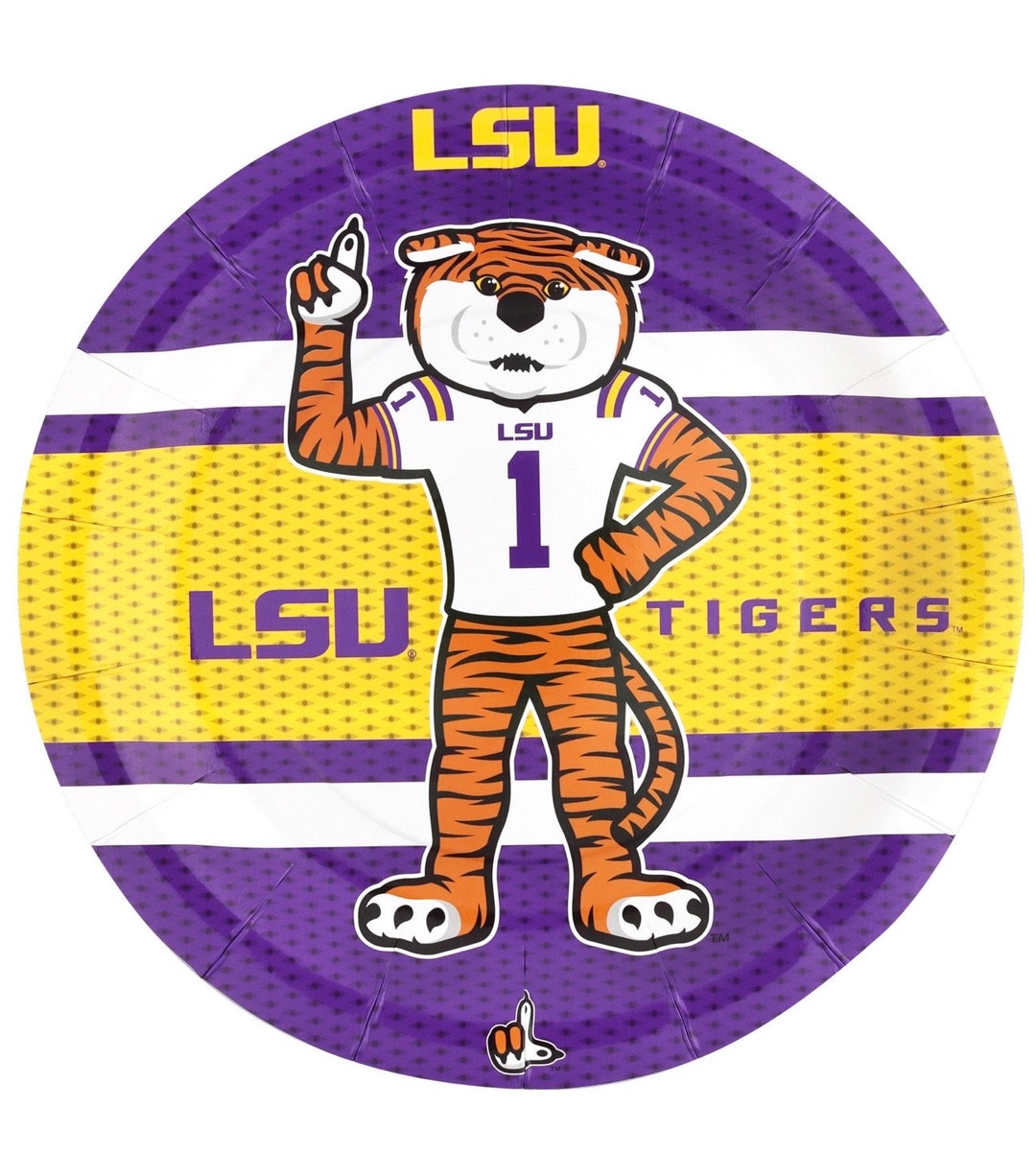 LSU Paper Dinner Plates, Set of 8, LSU Football Party, Louisiana State ...