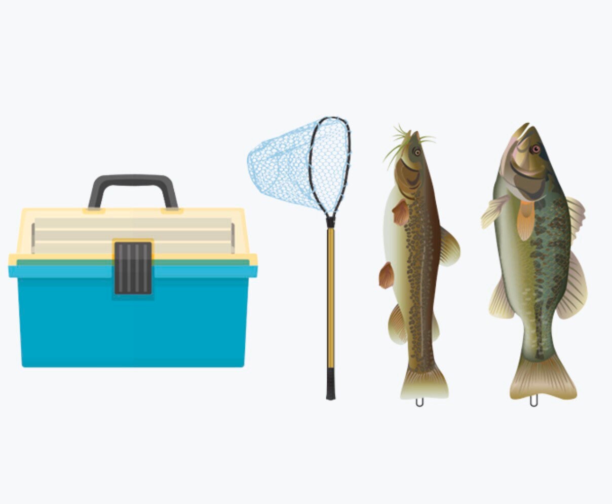 Gone Fishing Photo Props, 12 Piece Set, Fish Birthday Party, Retirement ...