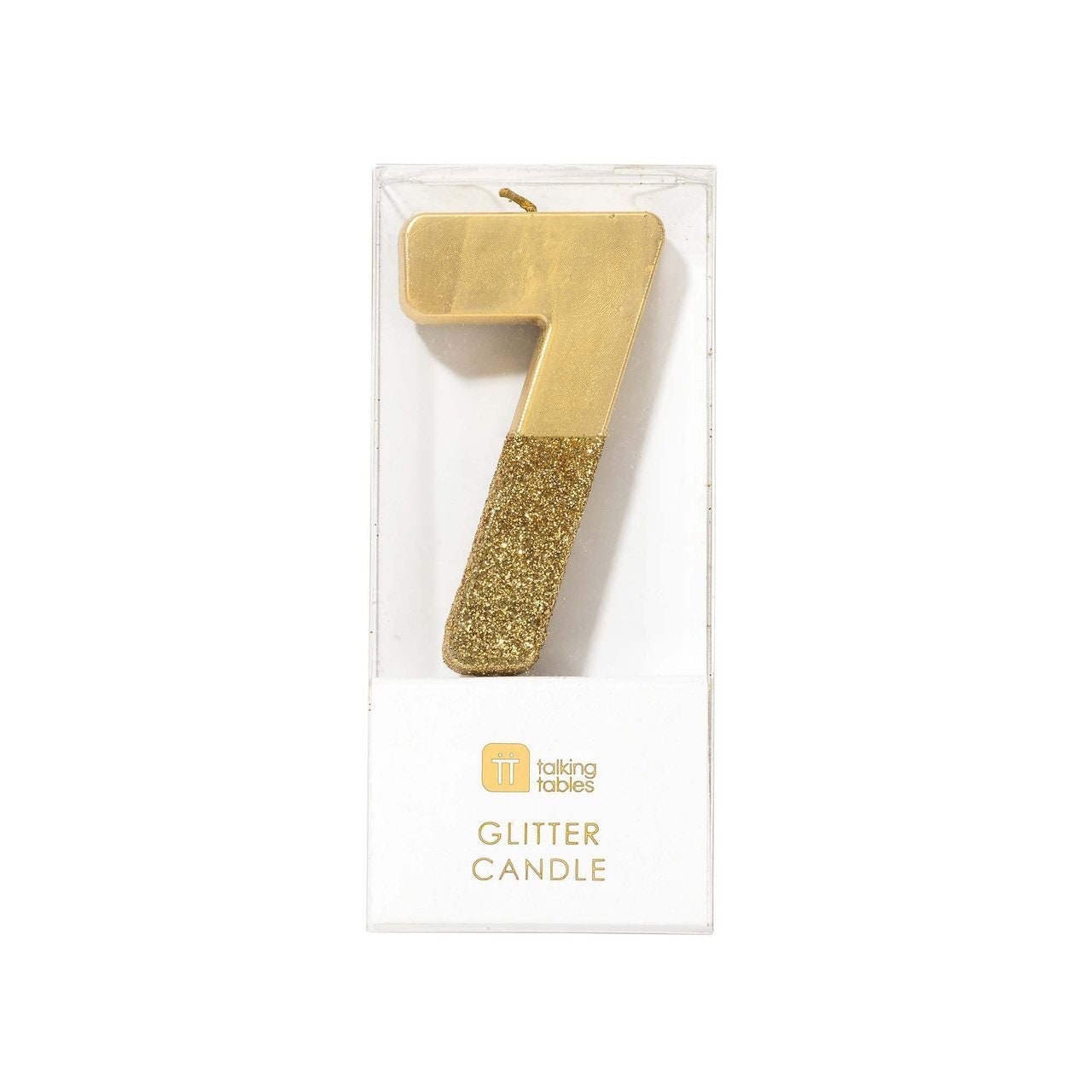 Gold Glitter Dipped 7 Candle, Birthday Candle, 7th Birthday Decor - Etsy
