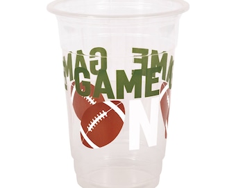 Football Plastic Cups, Set of 25 - 16 Oz. Cups, Football Party ...