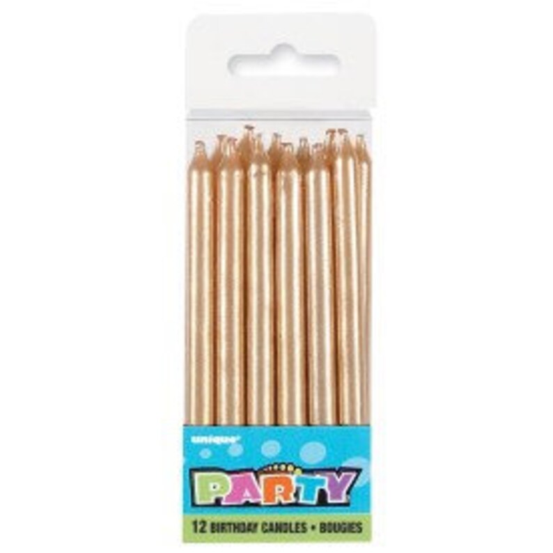 Gold Birthday 5 Inch Candles Set of 12 Birthday Candles - Etsy