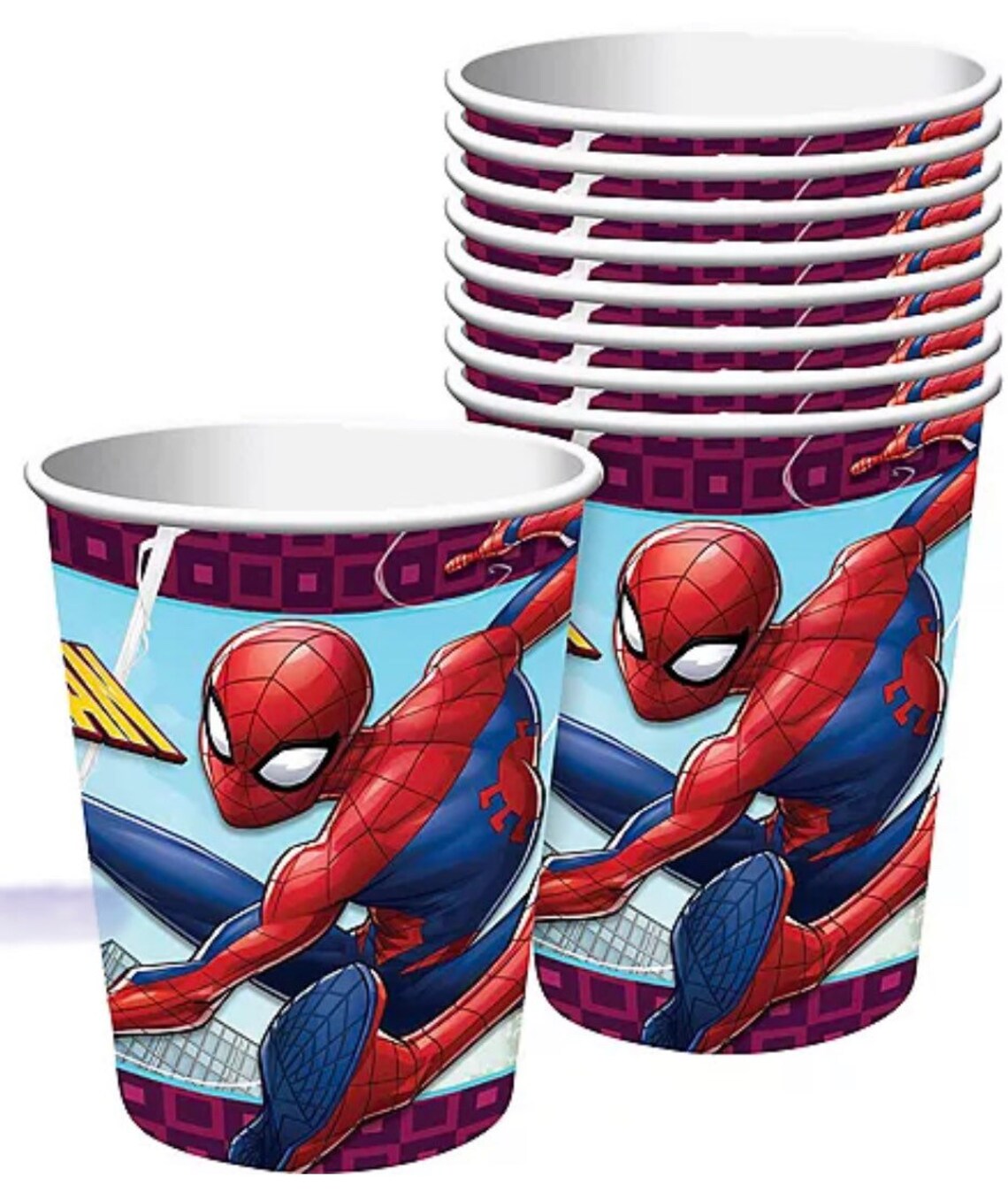 Spider-man Webbed Wonder Cups 8ct 9oz Paper Cups Spider-man | Etsy