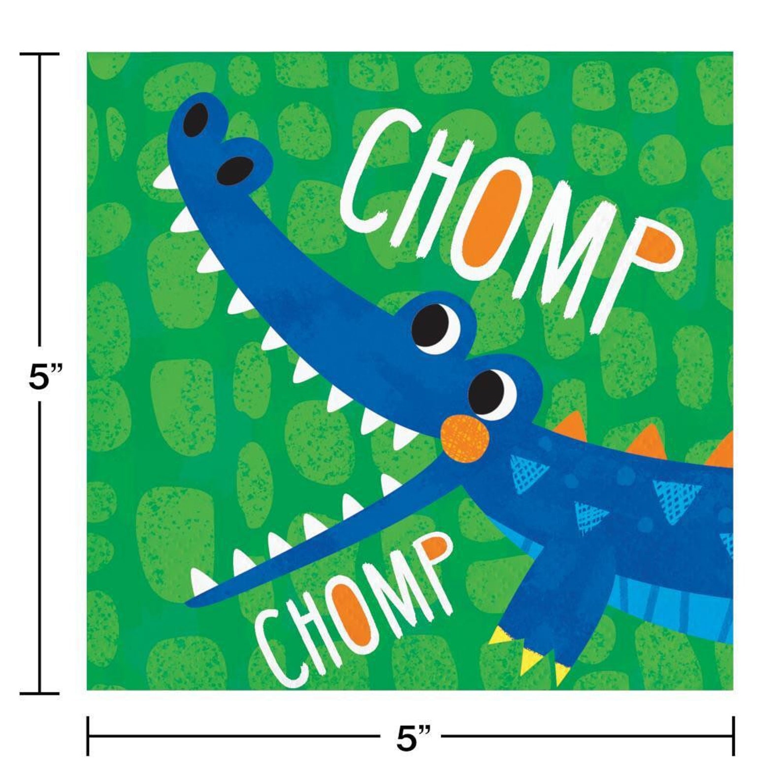 Alligator Chomp Chomp Beverage Napkins Set of 16 Alligator | Etsy