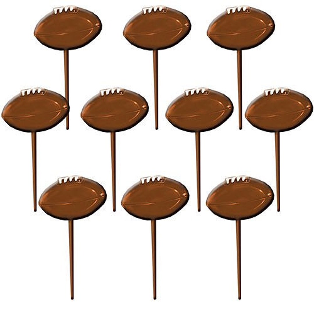 Football Party Picks 36ct 3in Plastic Picks, Football Cupcake Picks - Etsy
