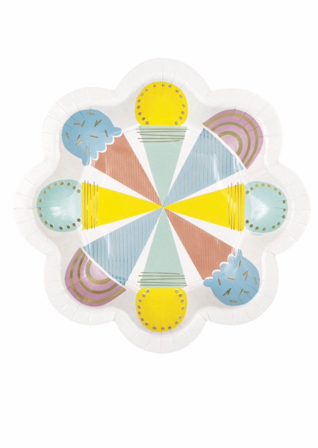 Ice Cream Cone Party Shaped Plates, Ice Cream Birthday, Set of 8 Plates ...