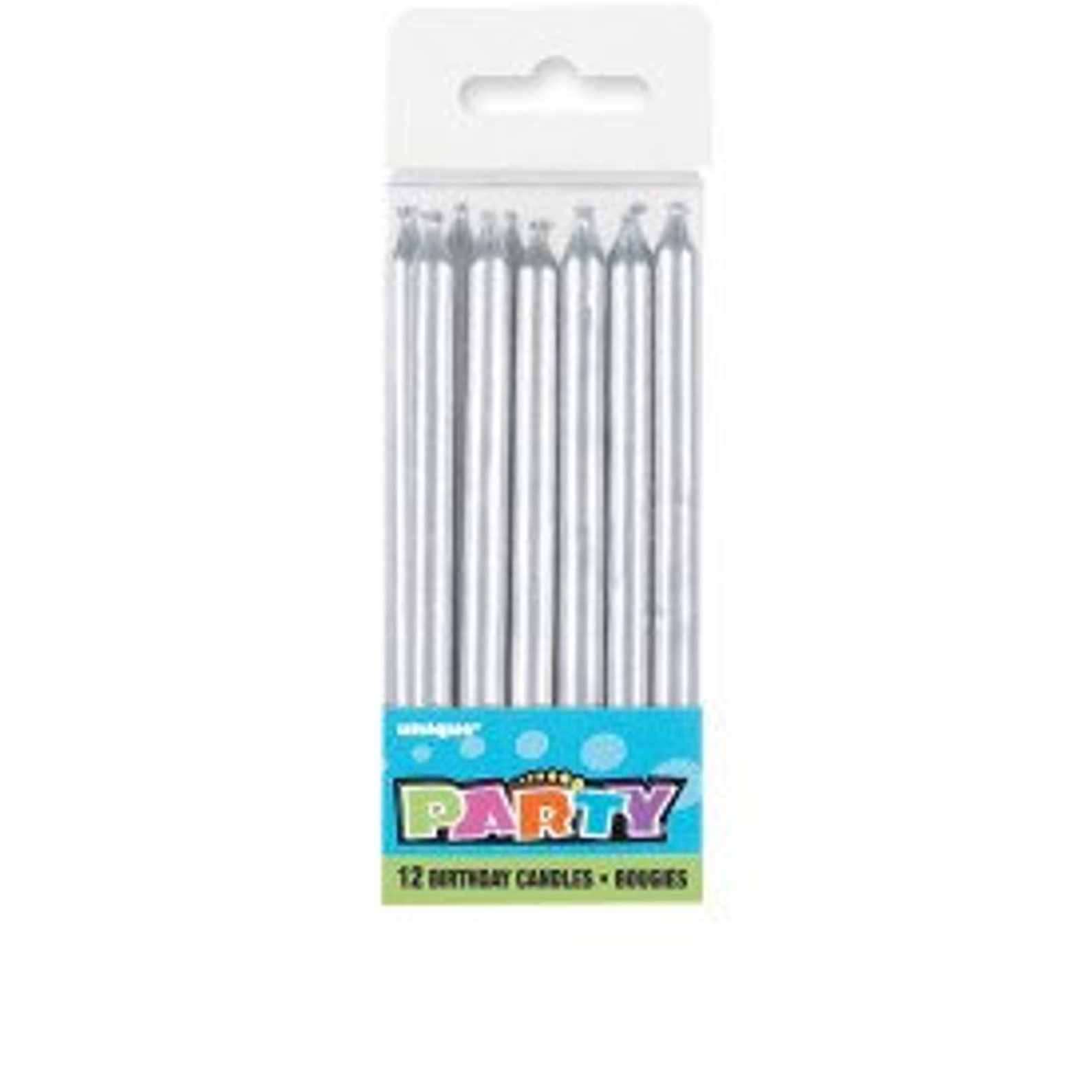 Silver Birthday Candles, Set of 12, Birthday Candles - Etsy