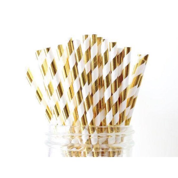 Striped Straws - Etsy