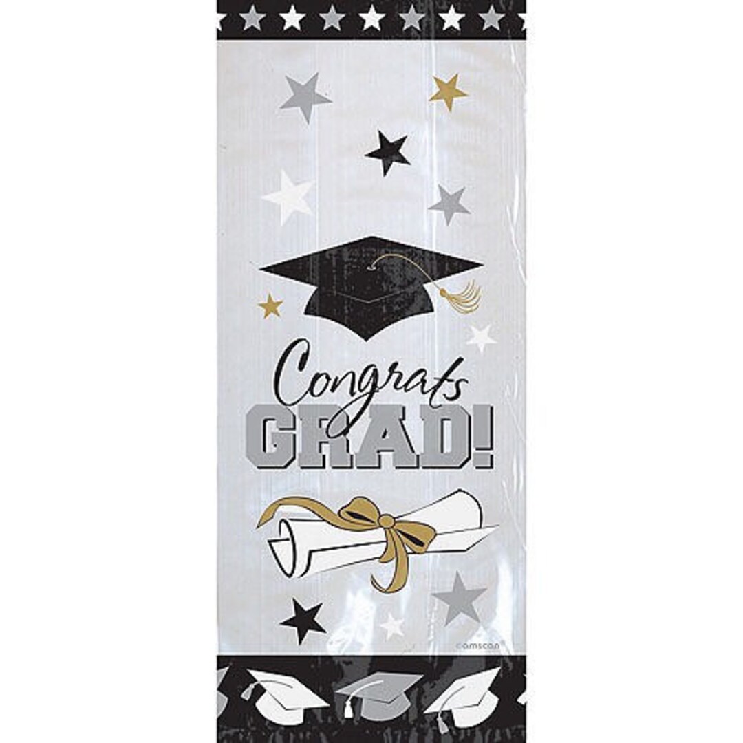 Graduation Treat Bags With Twist Ties, Congrats Grad Party Favors, Set ...