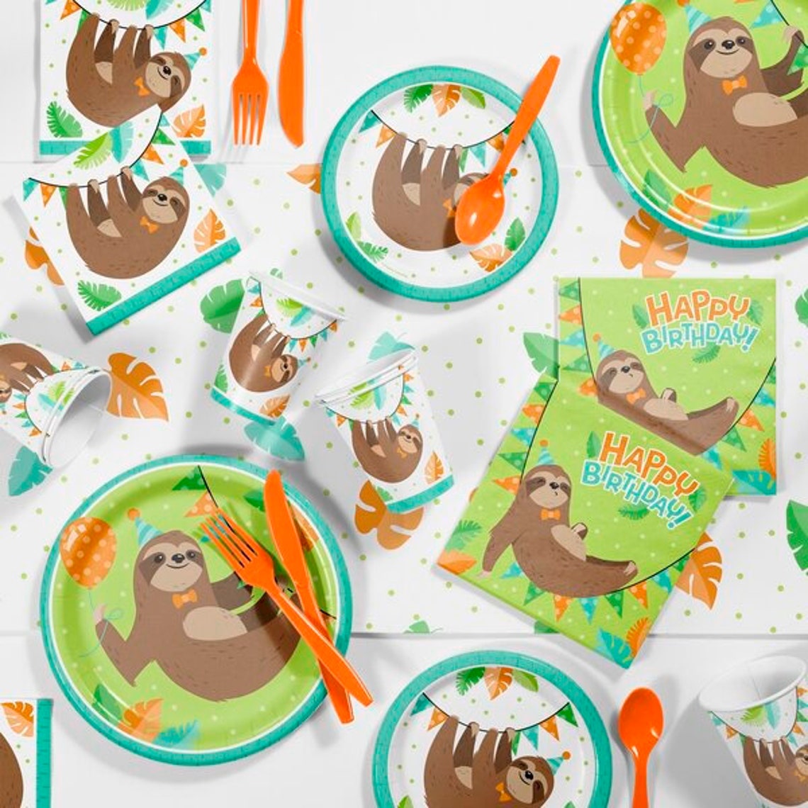 Sloth Party 9 Oz. Cups, Set of 8, Sloth Birthday - Etsy