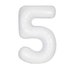 Pastel White Number 5 Shaped Foil Balloon 34", Packaged - Etsy