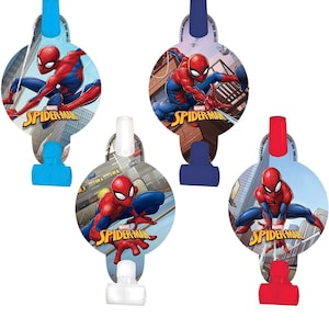 Spider-man Webbed Wonder Party Blowouts - 5”, 8 Pcs, Spider-man ...