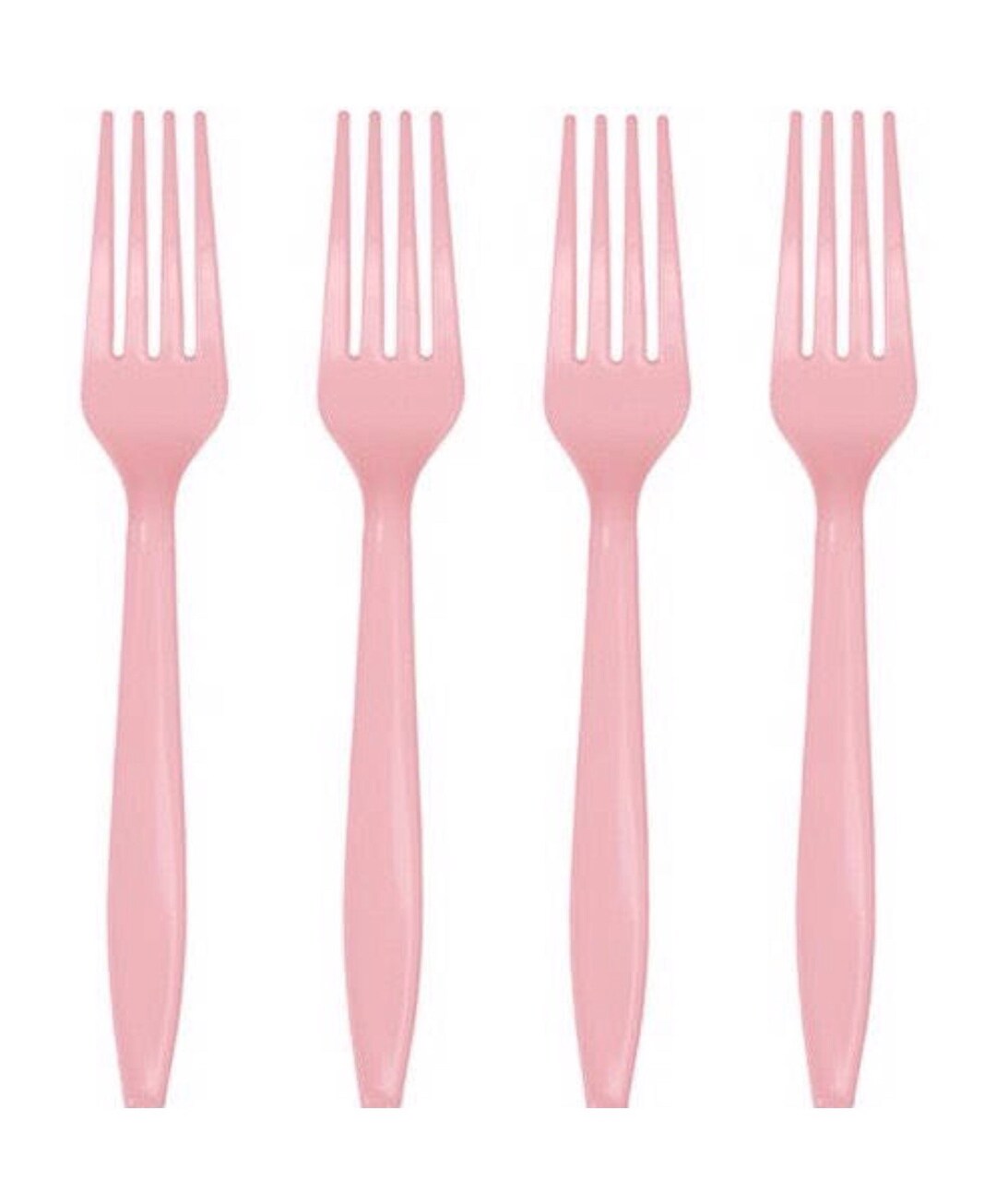 Pastel Pink Plastic Party Forks, Set of 12, Perfect for Gender Reveal ...