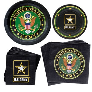 U.S. Army Dinner Plates, Set of 8, Military Party, Military Retirement ...