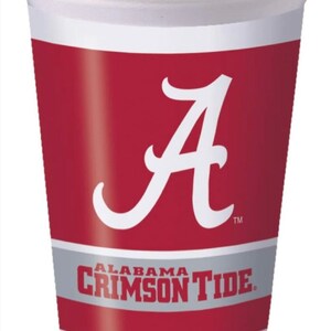 University of Alabama Plastic Cups, 20 Ounce, 8 Cups per Package ...