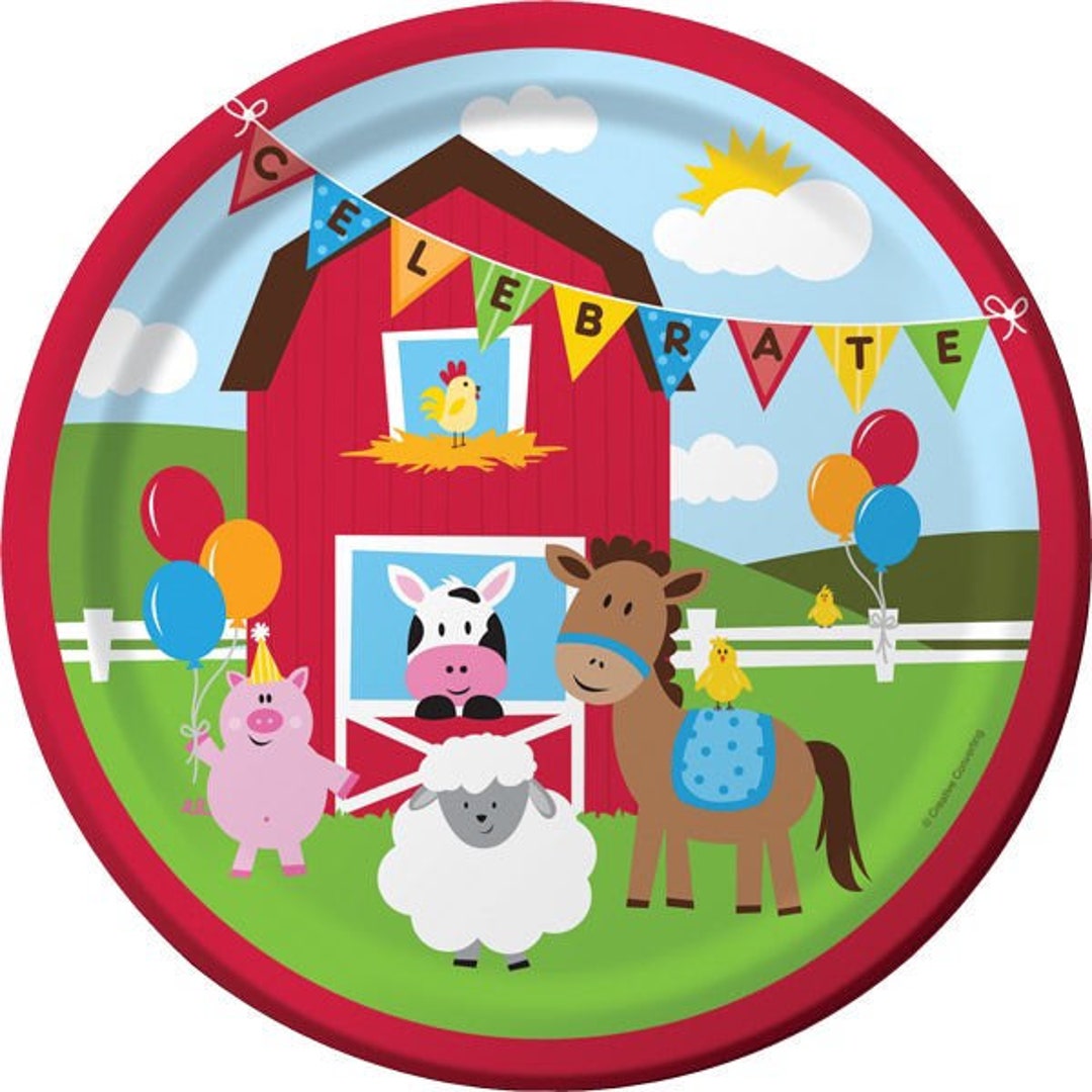 CLOSEOUT!! 50% OFF Farmhouse Fun Party 9" Dinner Plate, Set of 8 ...