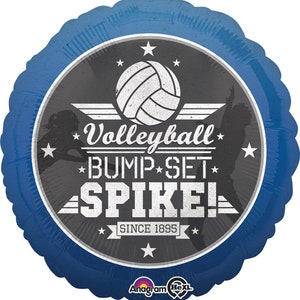 Bump Set Spike Volleyball Balloon 18”, Volleyball Party Balloon - Etsy