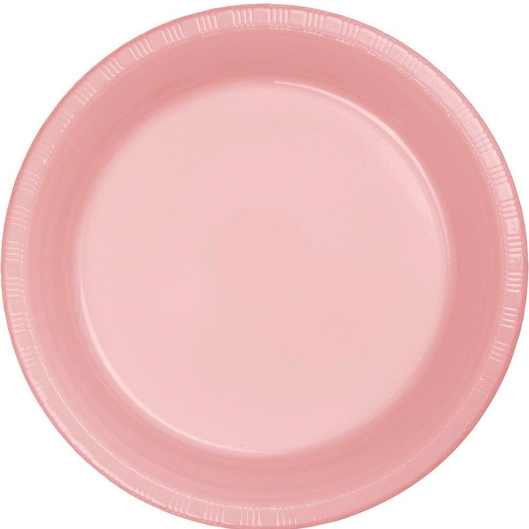 Pastel Pink Plastic Dessert Plates, Gender Reveal Party, Princess Party ...