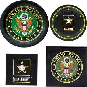 U.S. Army Dinner Plates, Set of 8, Military Party, Military Retirement ...