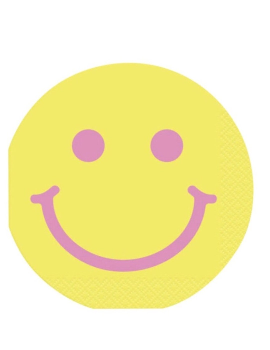 Groovy Smiley Face Shaped Beverage Napkins , 16 Count - Etsy