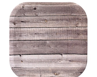 Barnwood Cow Square Dinner Plates, Farm Party, Set of 8 Plates - Etsy