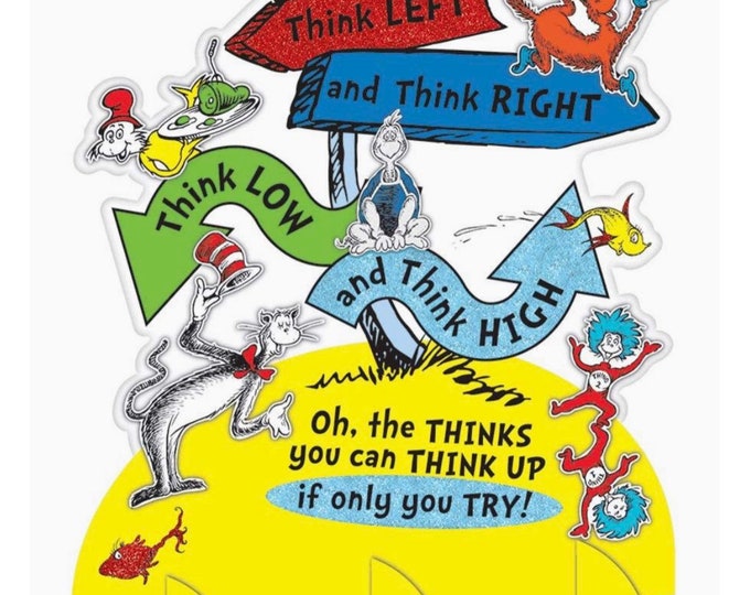 Dr. Seuss Party, Directional Sign Table Decoration, 13.75 X 12.3, 1 per ...